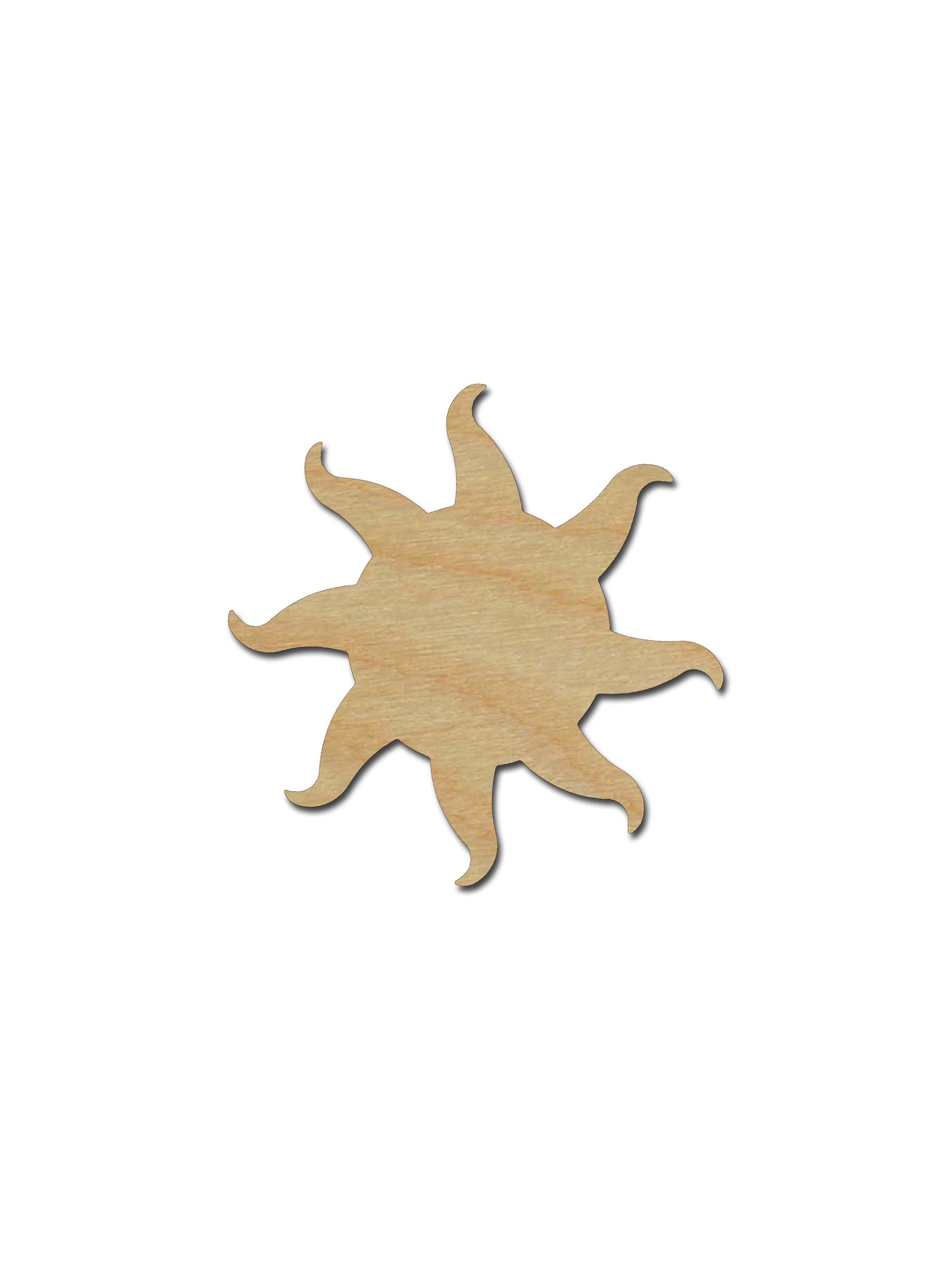 Sun Shape Unfinished Wood Cutout Variety of Sizes Artistic | Etsy