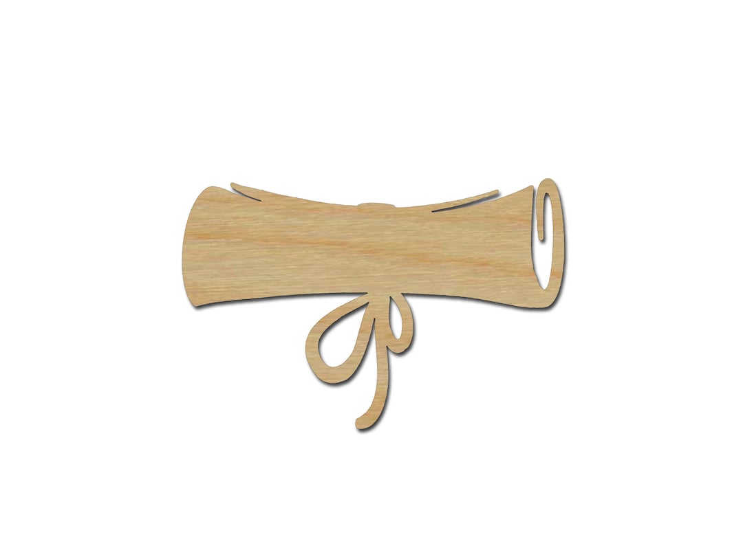 Diploma Shape Unfinished Wood Cutout Graduation Party Decorations ...