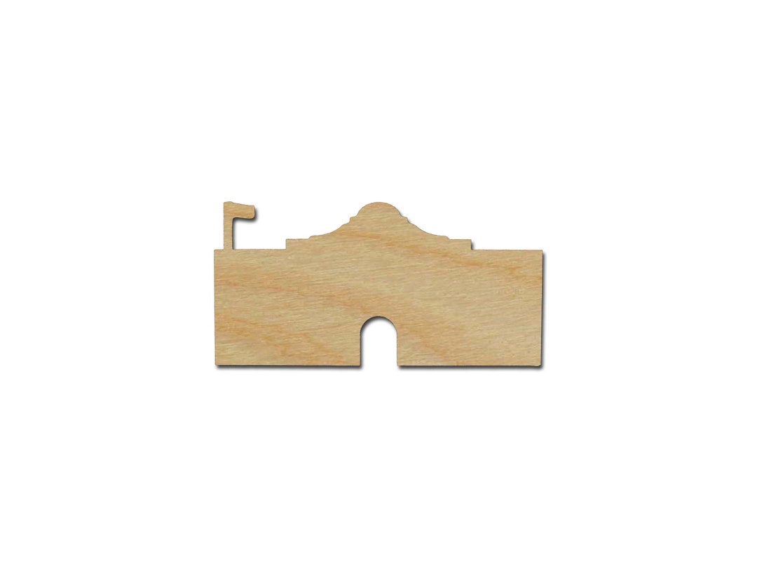 Alamo Shape Unfinished Wood Cutouts DIY Crafts Variety of Sizes ...