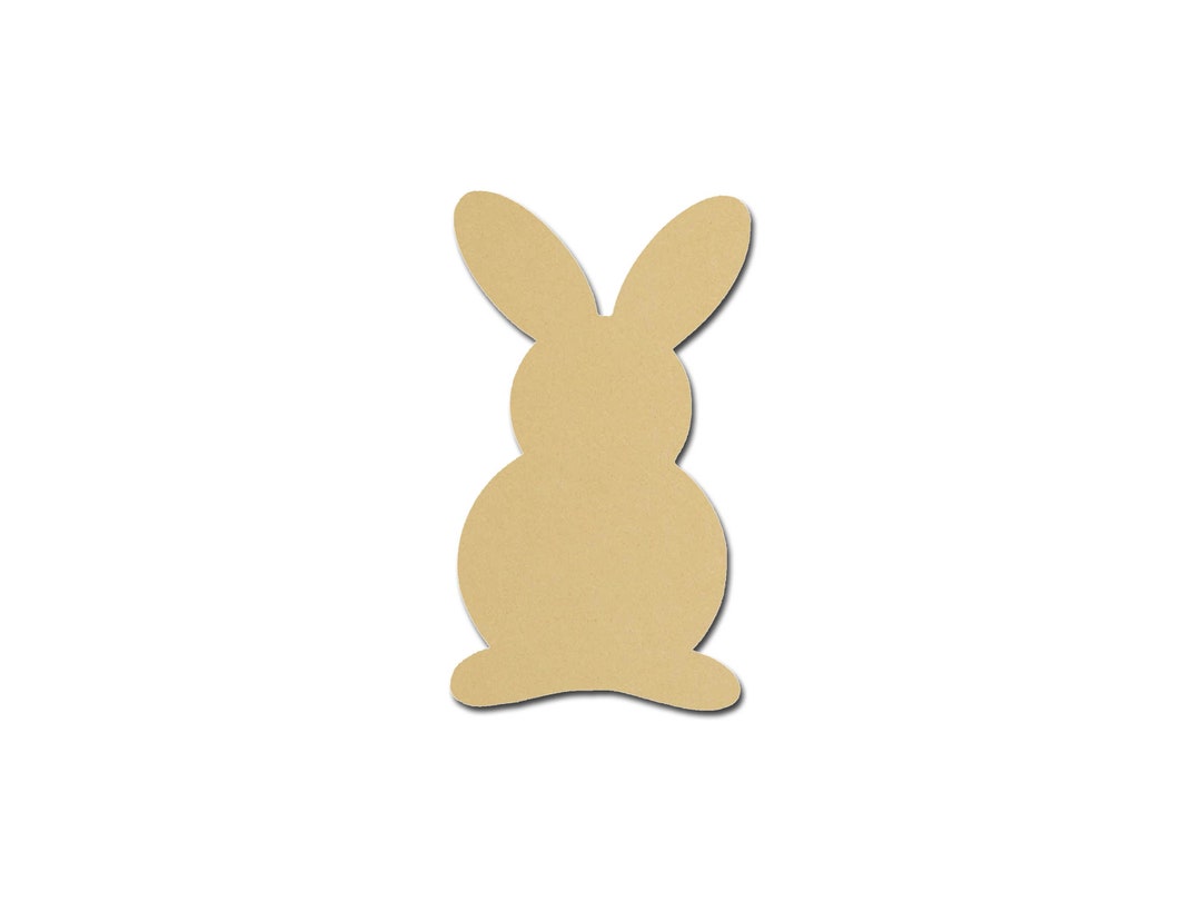 Bunny Rabbit Shape Unfinished MDF Wood Cut Outs Easter Decor Variety of ...