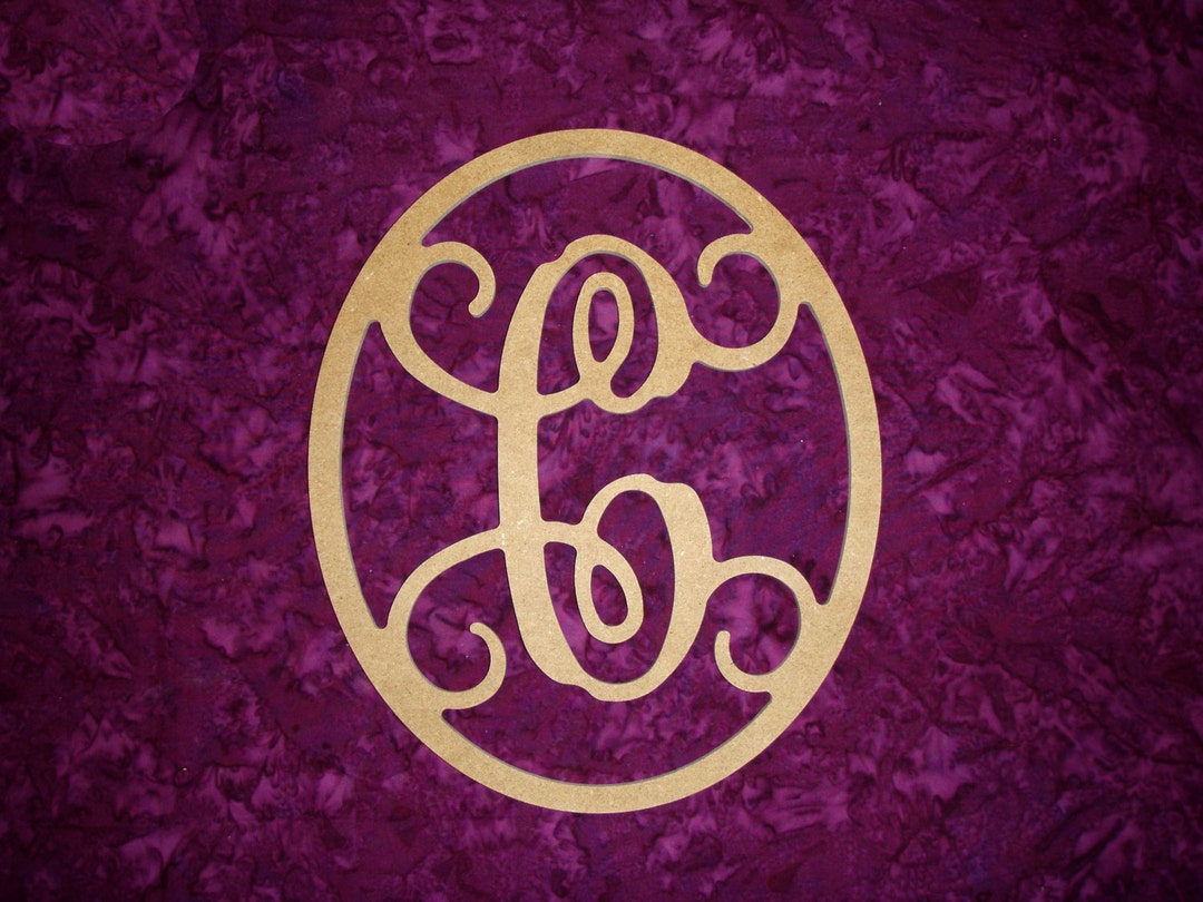 Monogram Letter C Wood Cut Out Unfinished Wooden MDF Paintable Letters ...