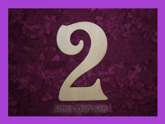 Unfinished Wood Number 2 Wooden 6 Inch Tall Paintable - Etsy