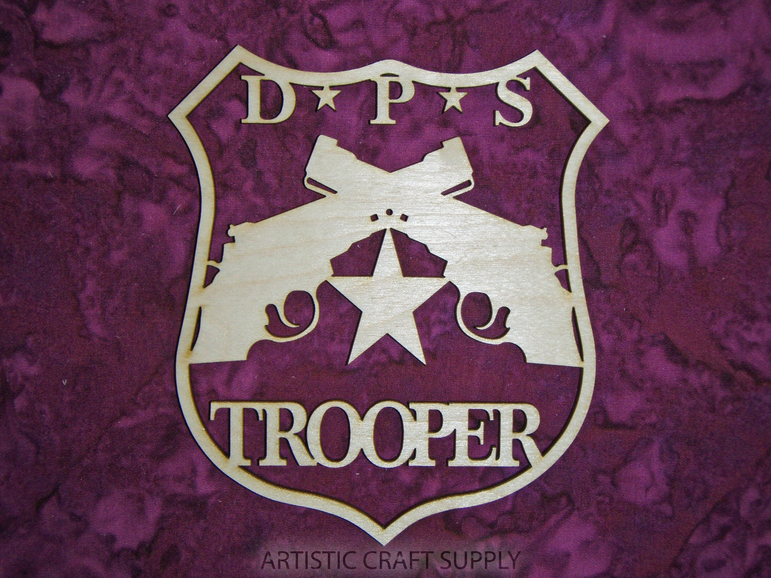 DPS Trooper Badge Unfinished Wood Cut Out DPS Trooper Badge | Etsy