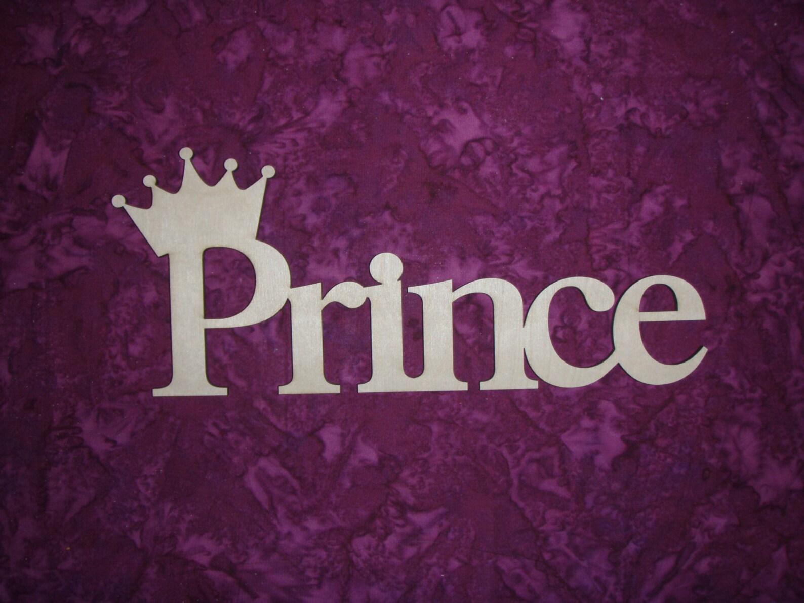 Prince With Crown Word Cut Out Unfinished Wood Connected - Etsy