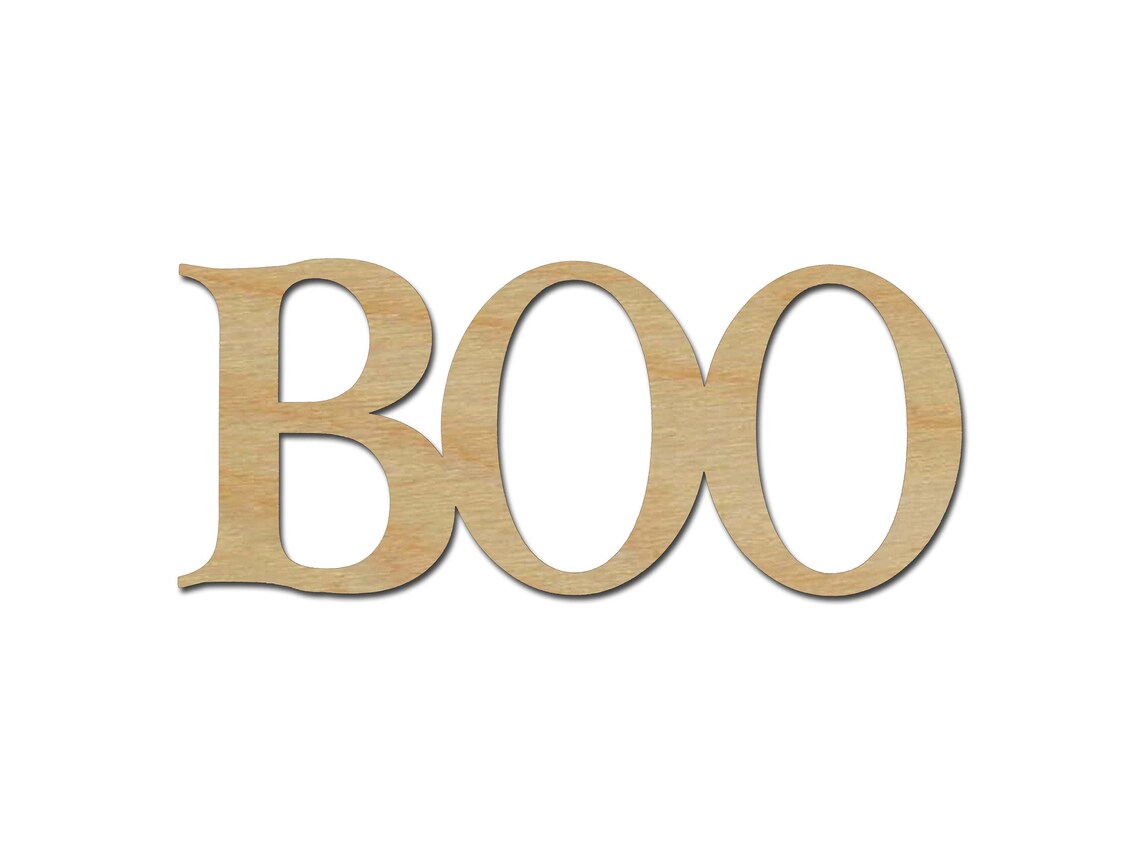 BOO Wood Letters Unfinished Cut Out Halloween Decoration - Etsy