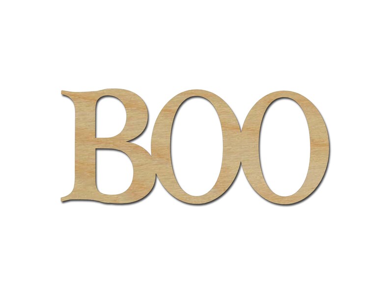 BOO Wood Letters Unfinished Cut Out Halloween Decoration - Etsy