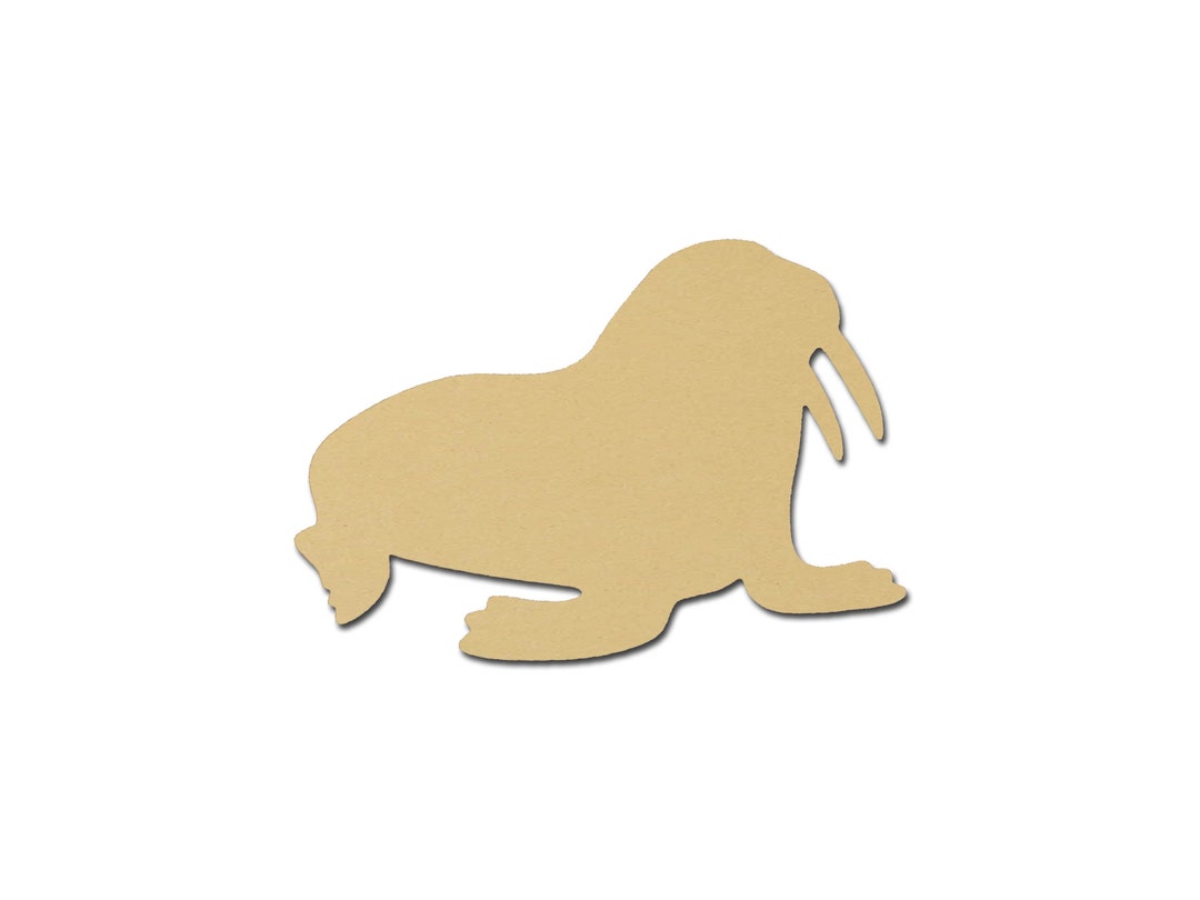 Walrus Shape Unfinished MDF Wood Cut Outs Beach Theme Decor Variety of ...
