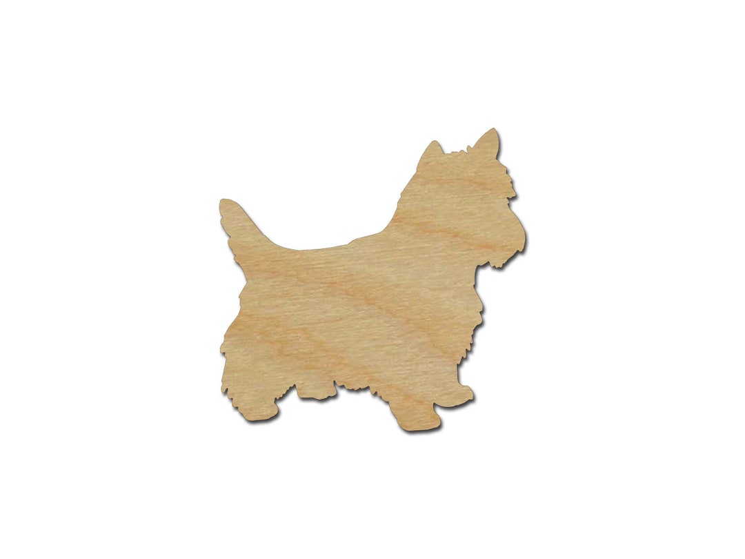 Yorkshire Terrier Dog Shape Yorkie Unfinished Wood Animal Cutouts ...