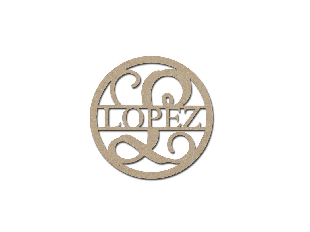 Personalized Monogram With Name and Letter Unfinished MDF Paintable 20 ...