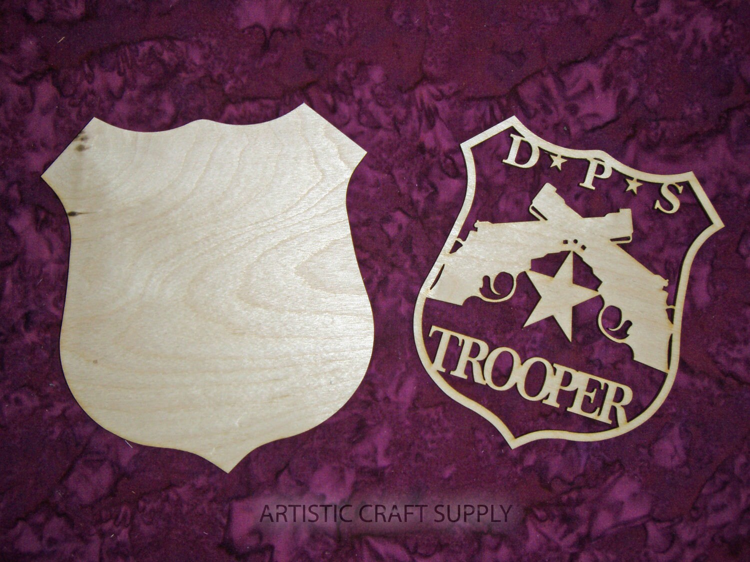 DPS Trooper Badge Unfinished Wood Cut Out DPS Trooper Badge | Etsy