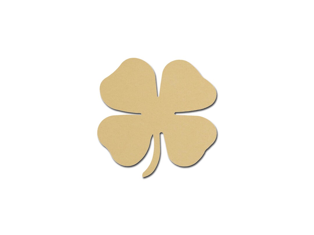 4 Leaf Clover Shamrock Shape Unfinished MDF Wood Cut Outs St - Etsy