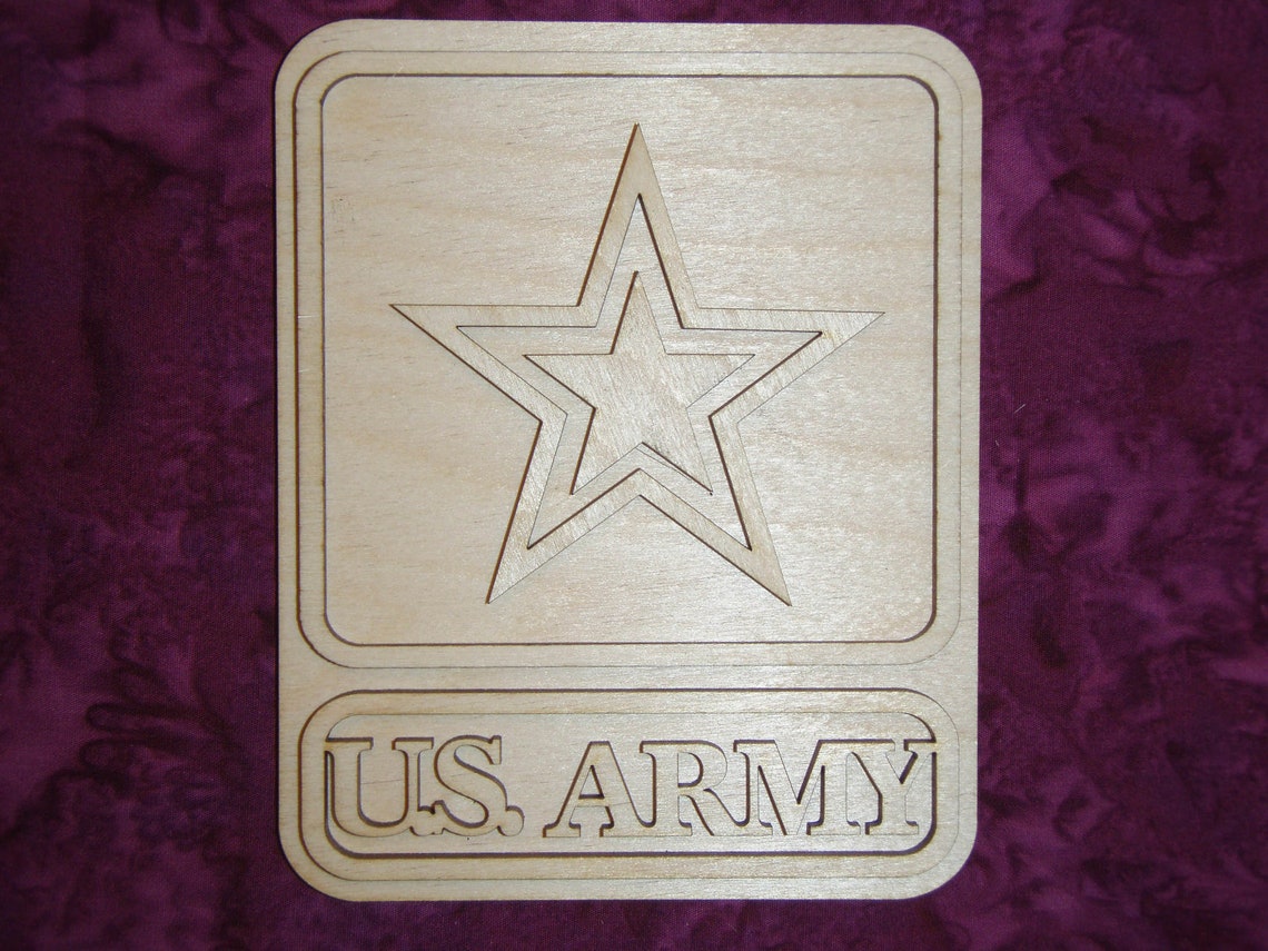 US Army Wooden Cut Out Unfinished Wood Military Crafts 4 - Etsy