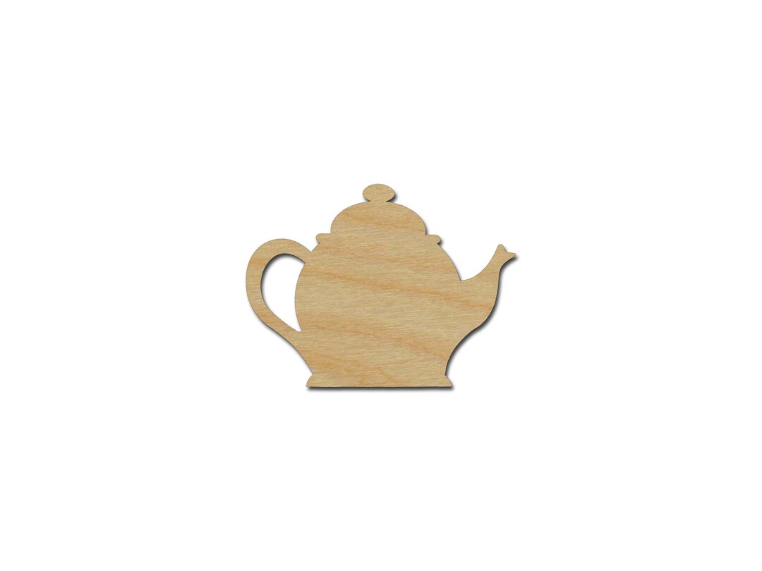 Teapot Shape Unfinished Wood Craft Cut Outs Variety of Sizes Artistic ...