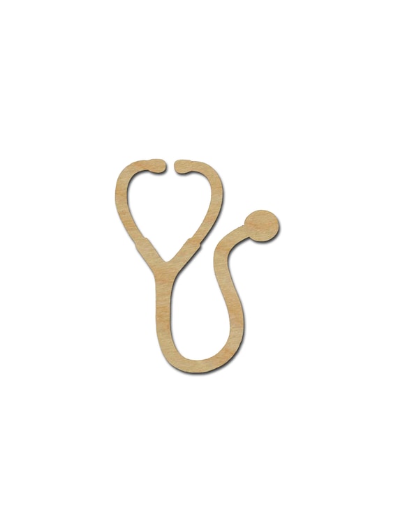 Stethoscope Shape Unfinished Wood Craft Cutouts Variety of | Etsy