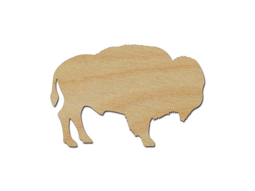 Buffalo Shape Unfinished Wood Craft Bison Cutouts Variety of Sizes ...
