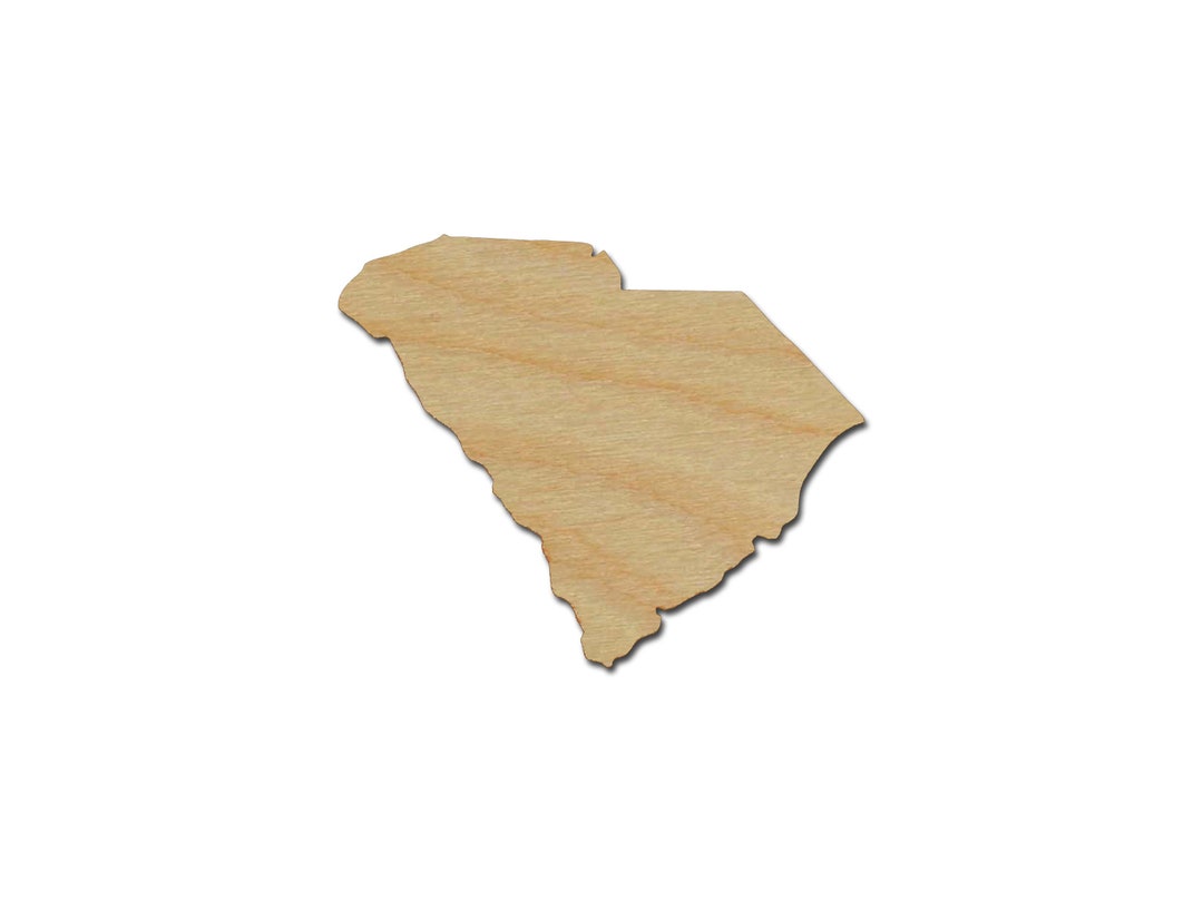South Carolina State Shape Variety of Sizes Unfinished Wood Craft Cut ...