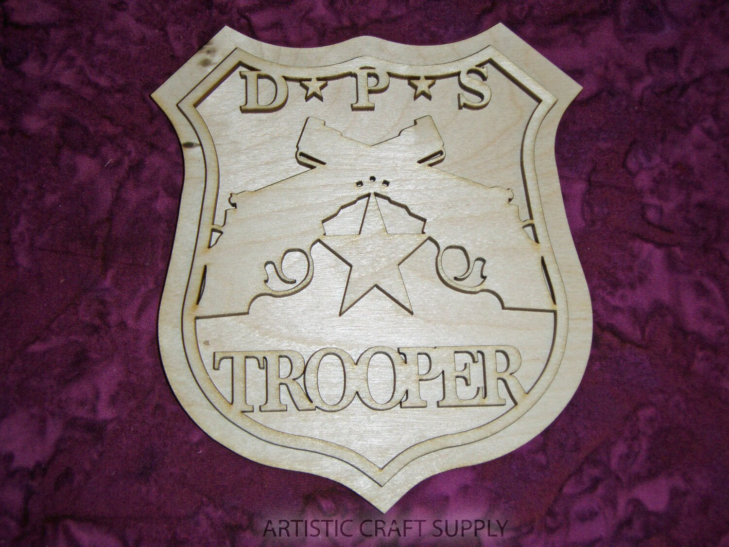 DPS Trooper Badge Unfinished Wood Cut Out DPS Trooper Badge | Etsy