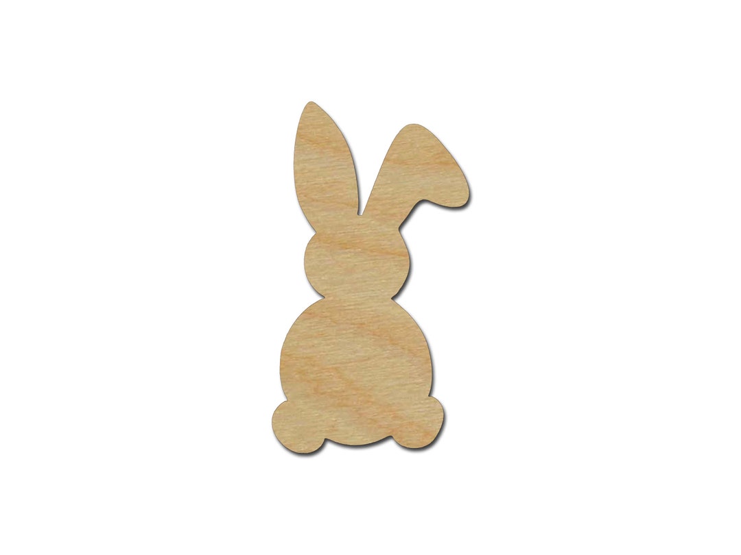 Bunny Rabbit Shape Unfinished Wood Animal Cut Outs Easter Decor Variety ...