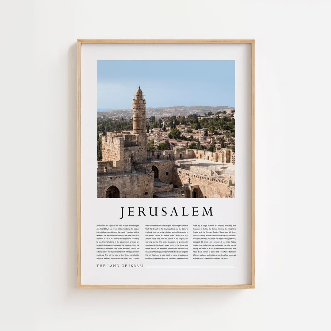 Jerusalem Poster: Landscape and Historical Summary - Israel and Jewish ...