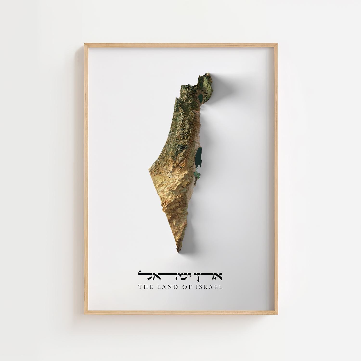 Shaded Relief Map of Israel Poster - Etsy UK
