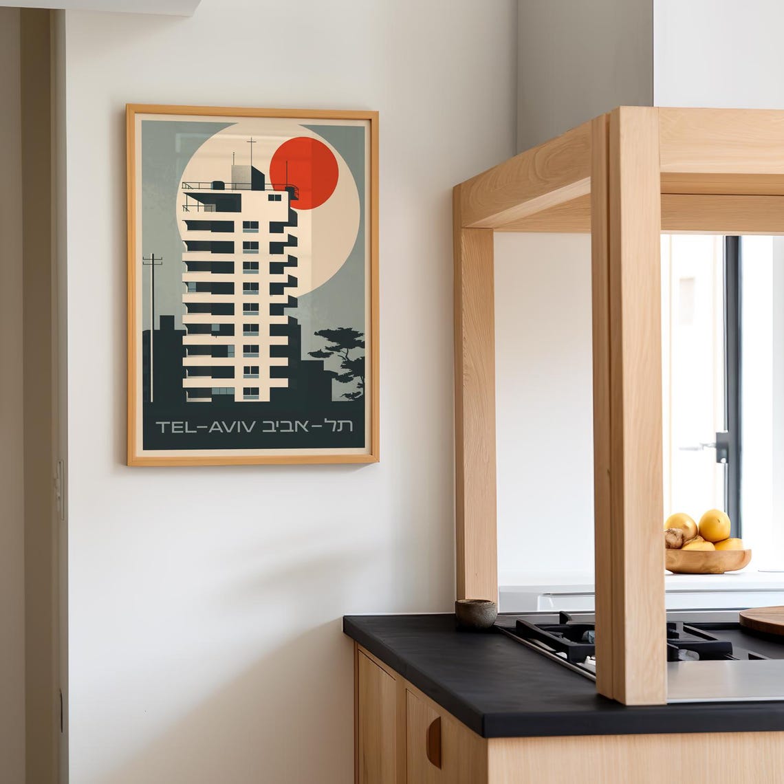 Tel Aviv at Sunset Modern Poster Print - Etsy