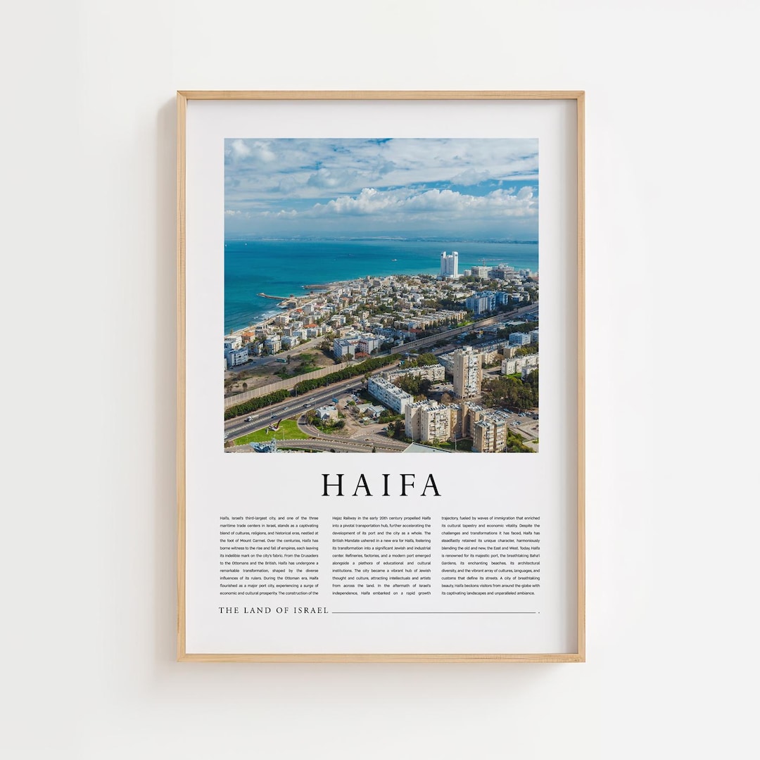 Haifa Poster: Landscape and Historical Summary - Israel and Jewish ...