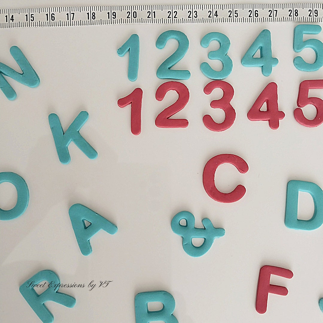 Edible Gumpaste Cake Topper Letters and Numbers - Etsy Australia