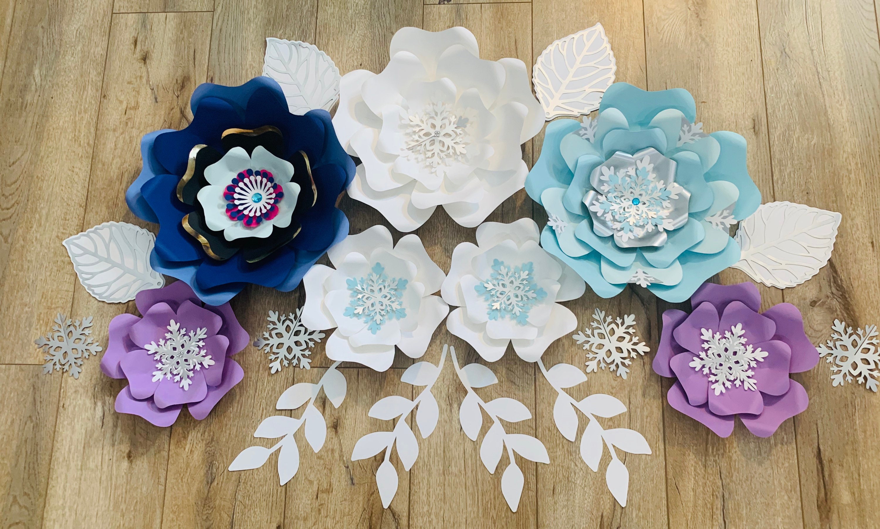 Frozen inspired paper flowers/ Frozen birthday/ frozen | Etsy