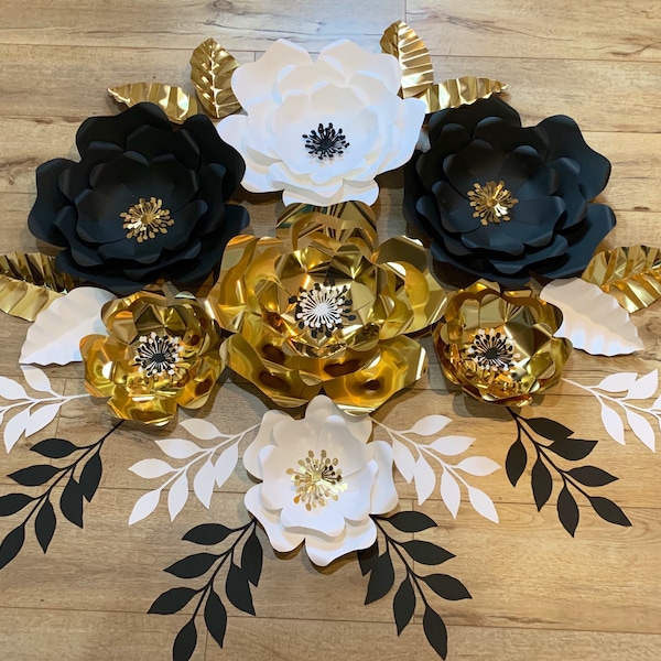 Black Gold Centerpiece - Etsy