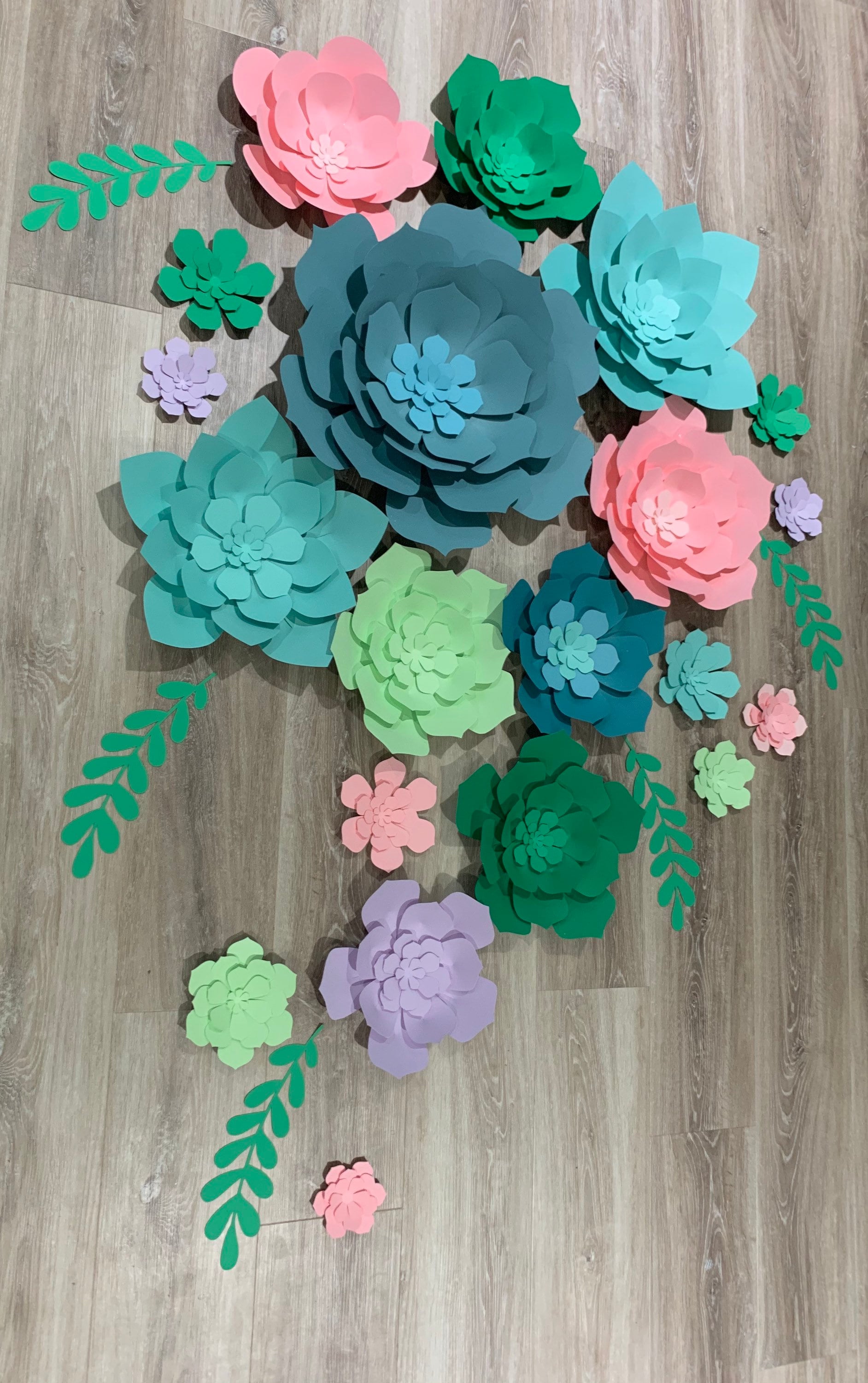 Paper Succulent Flower Set,wedding Backdrop,cactus Decor, Paper Cactus ...