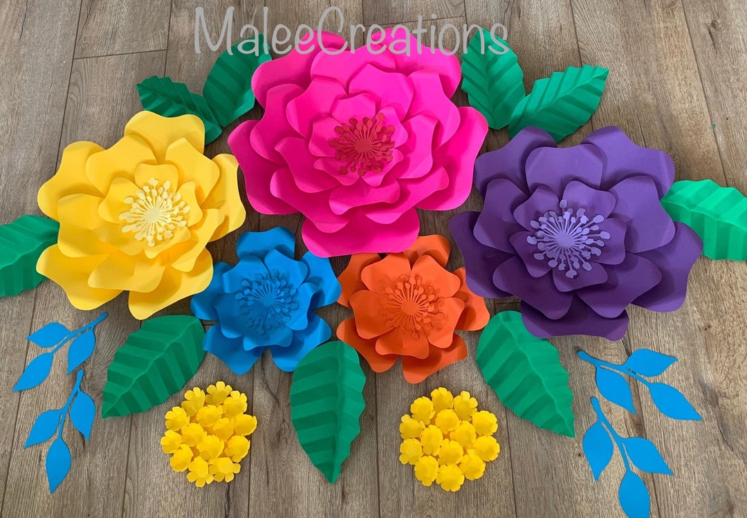 Colorful Fiesta Paper Flower Backdrop: Mexican Party Decor - Etsy