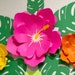 Hibiscus Paper Flower Set: Luau Party Tropical Decor - Etsy