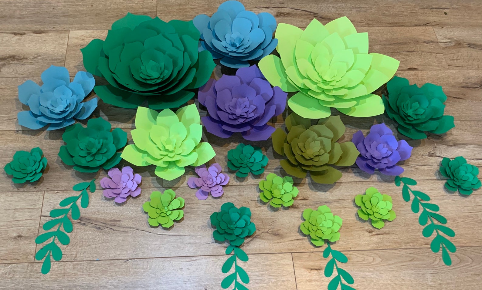 Paper Succulent Backdrop Paper Flower Succulent Giant Paper Etsy