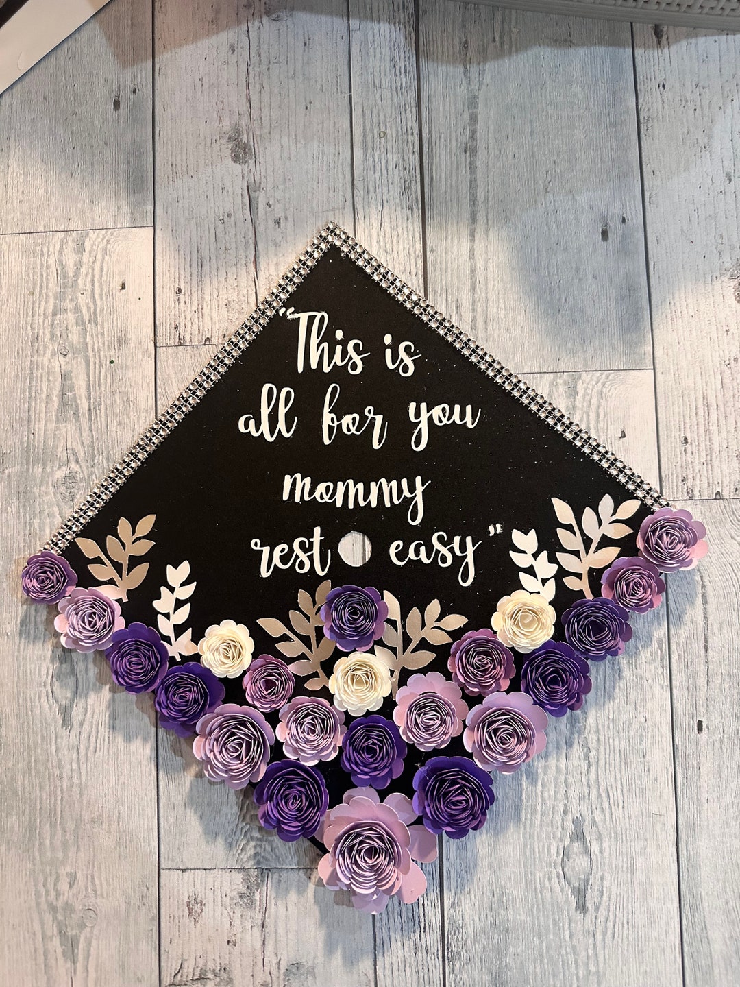 Buy Custom Grad Cap Topper Purple Grad Cap Topper Graduation Cap Top ...