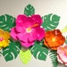 Hibiscus Paper Flower Set: Luau Party Tropical Decor - Etsy