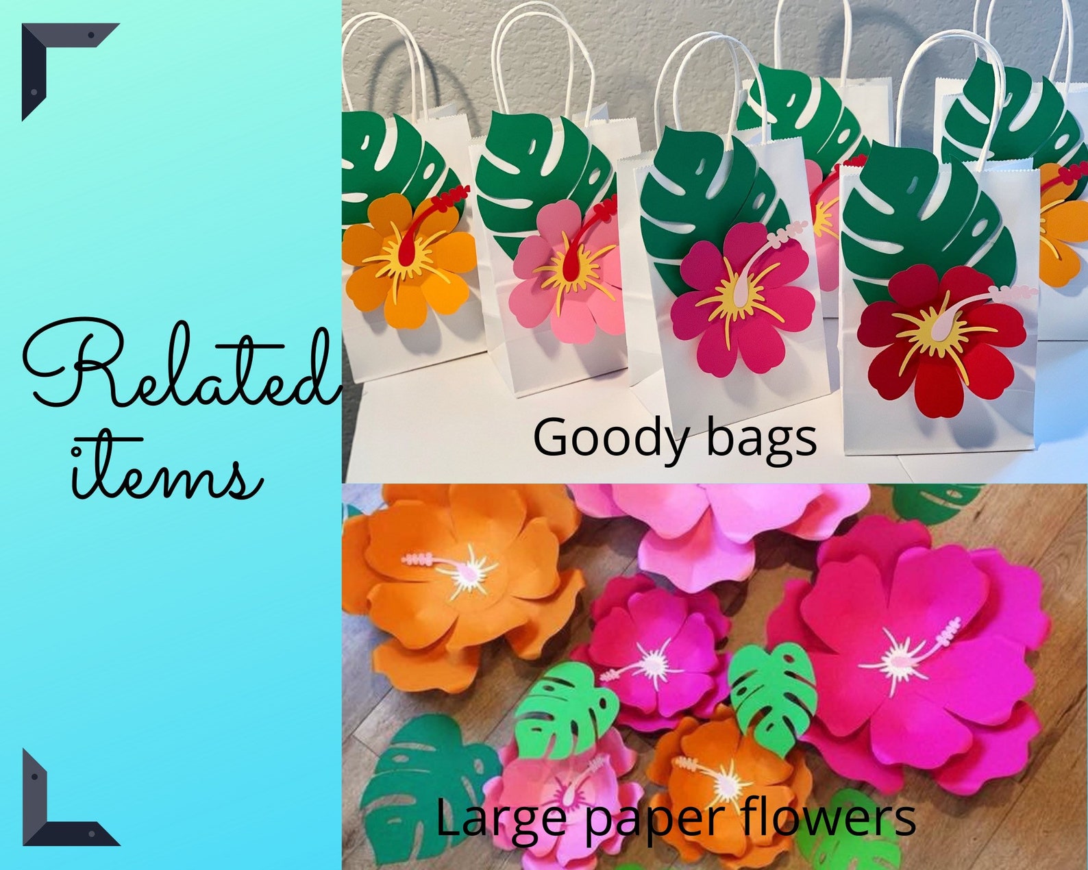 Tropical Paper Hibiscus Flowers: Luau Party Decorations - Etsy