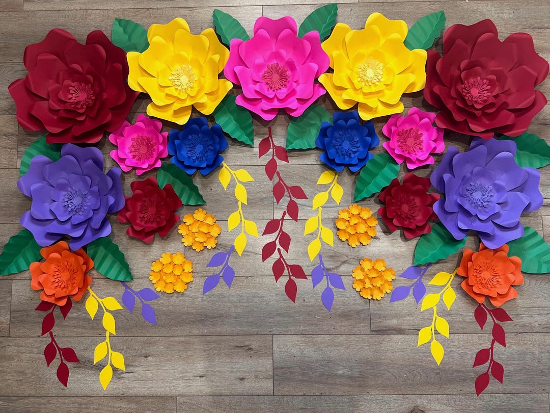 Fiesta Paper Flowers,giant Paper Flowers, Floral De Papal,encanto ...