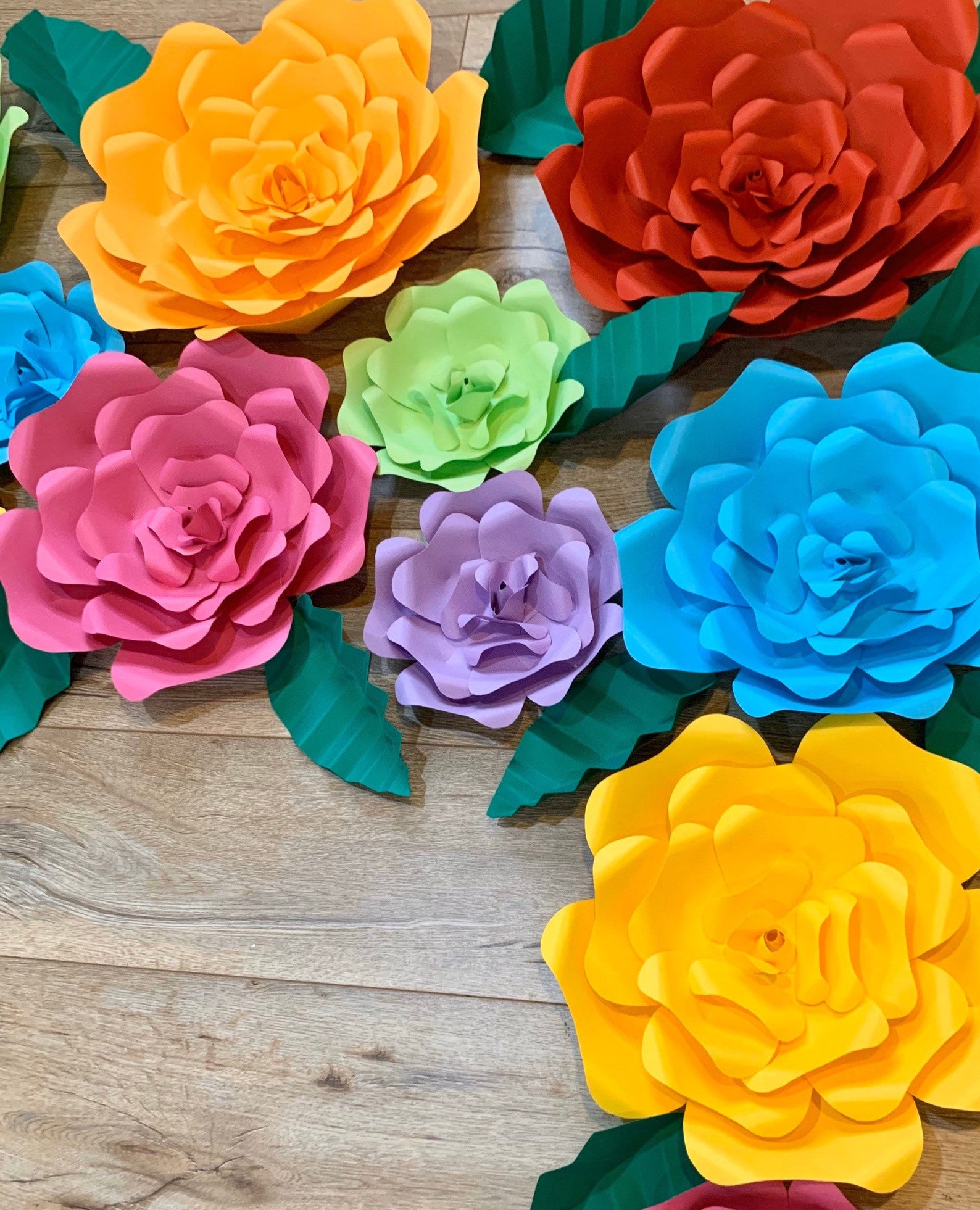 5 Ft Flower Backdrop Multi Color Paper Flowers Fiesta Themed | Etsy