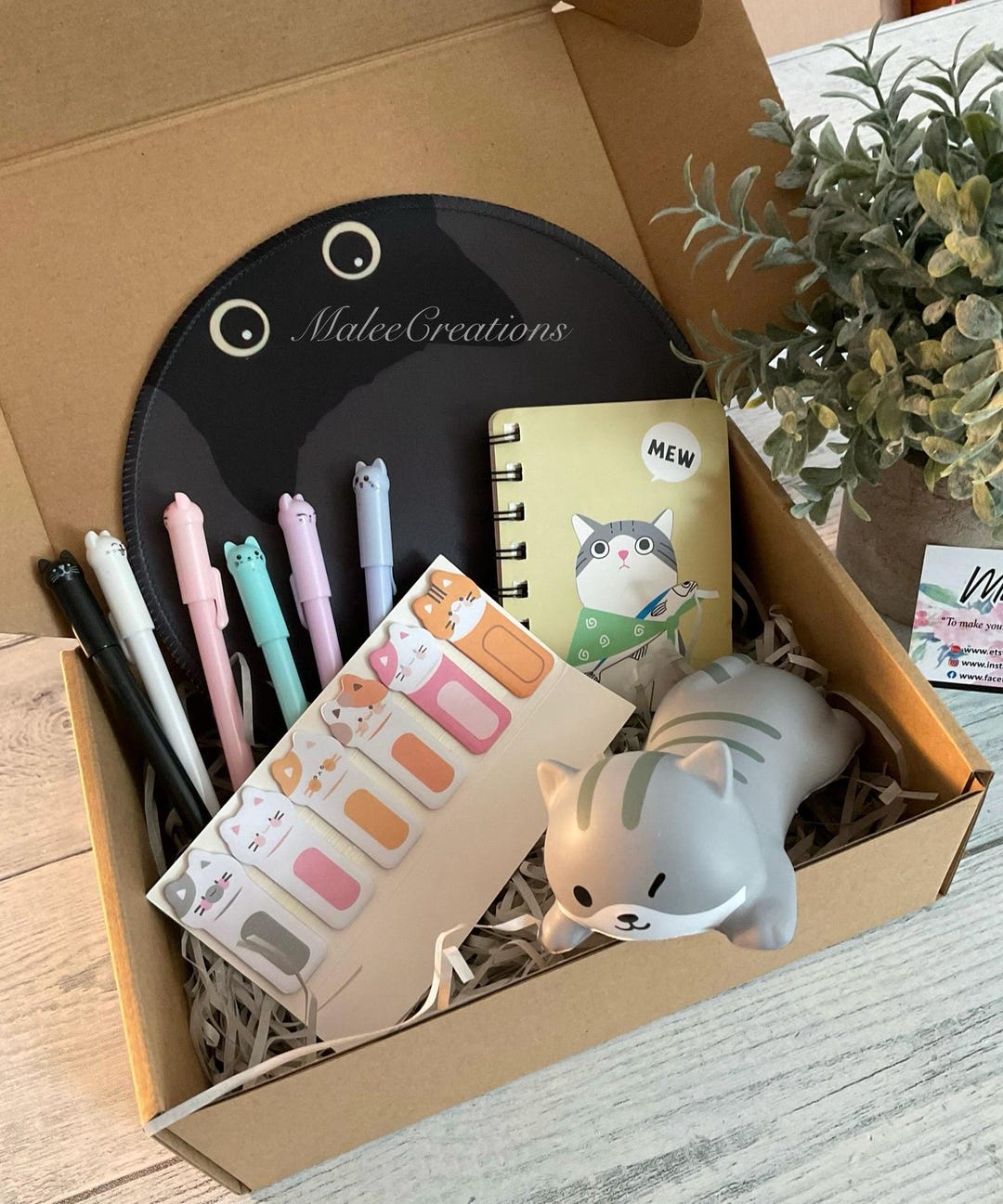 Gift Box for Cat Lover Birthday Gift for Her Cat Theme Gift Cat Mom ...