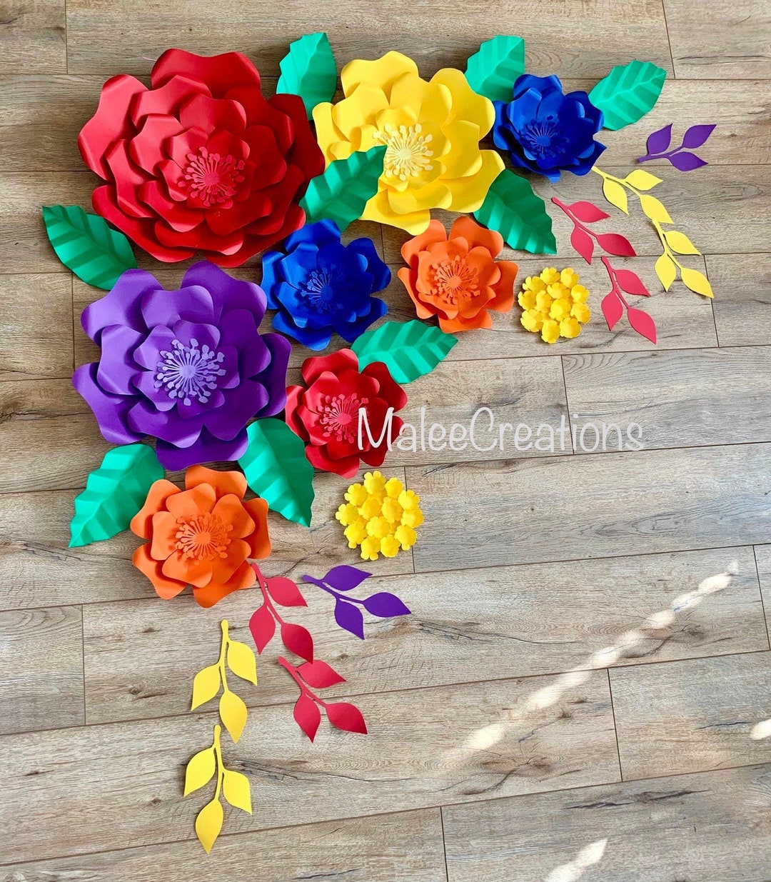 Colorful Fiesta Paper Flower Set: Mexican Party Decor - Etsy