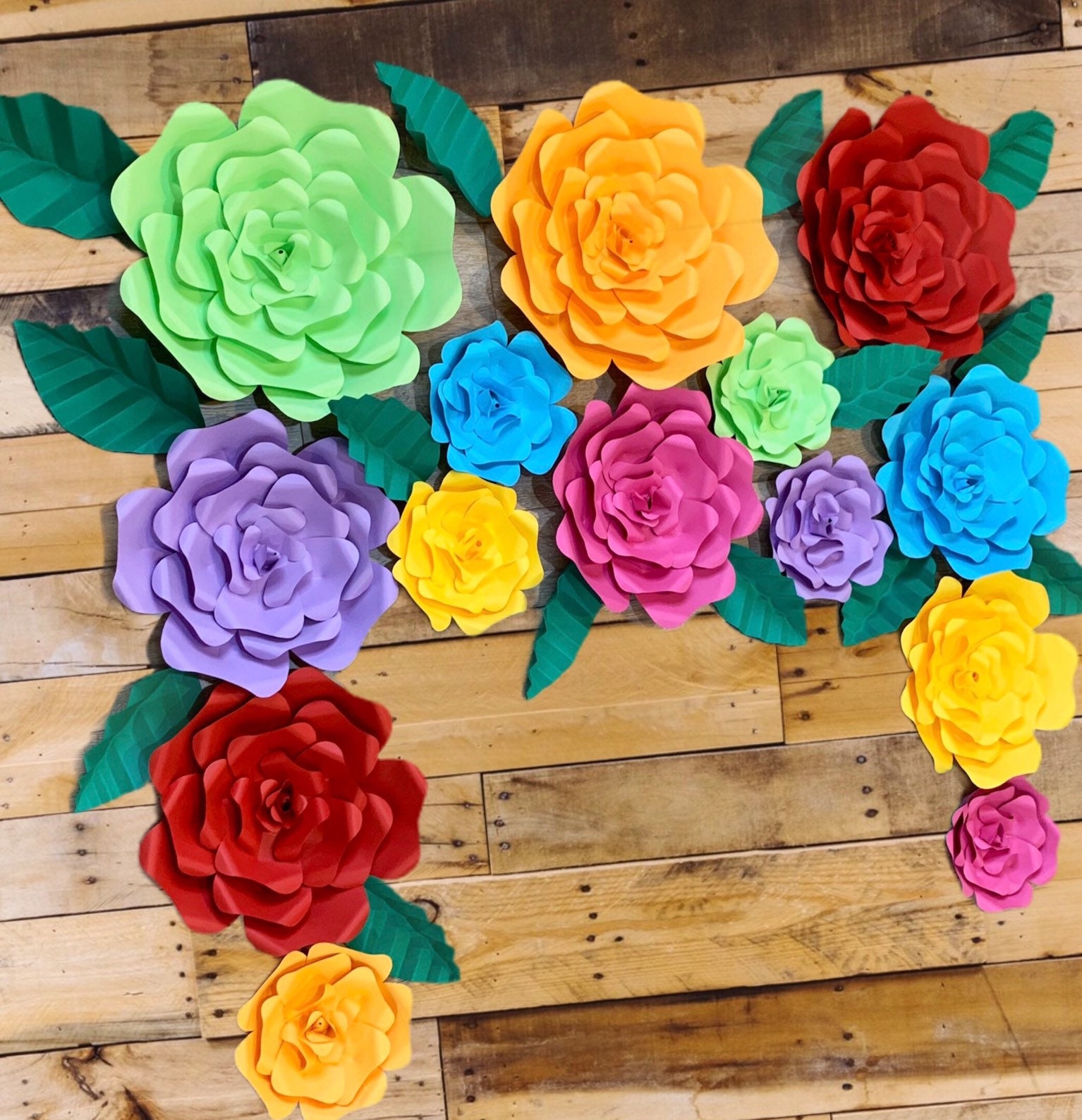 5 Ft Flower Backdrop Multi Color Paper Flowers Fiesta Themed - Etsy