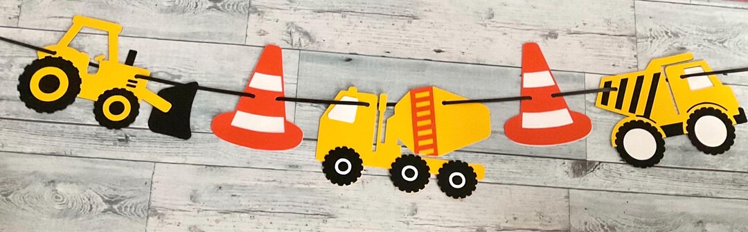 Construction Themed Banner,construction Truck Banner,construction Theme ...