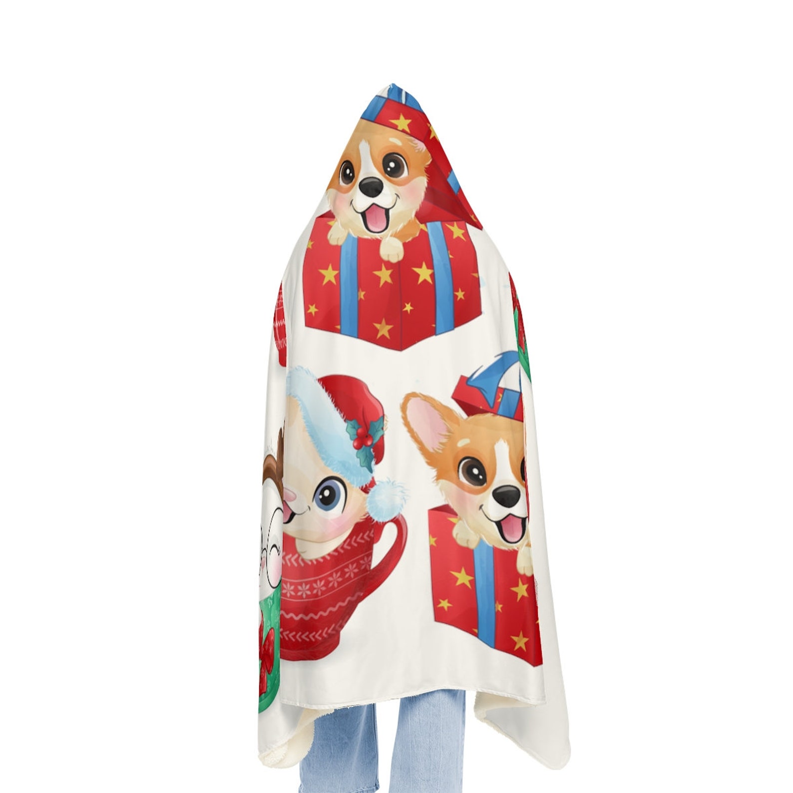 Merry Christmas Fur Babies Pet Humar Gift Snuggle Snuggie Wearable ...