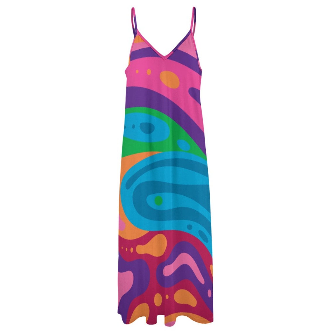 Psychedelic 70'S Lava Lamp Trippy Drippy Hippie Swirl Boho Sleeveless ...