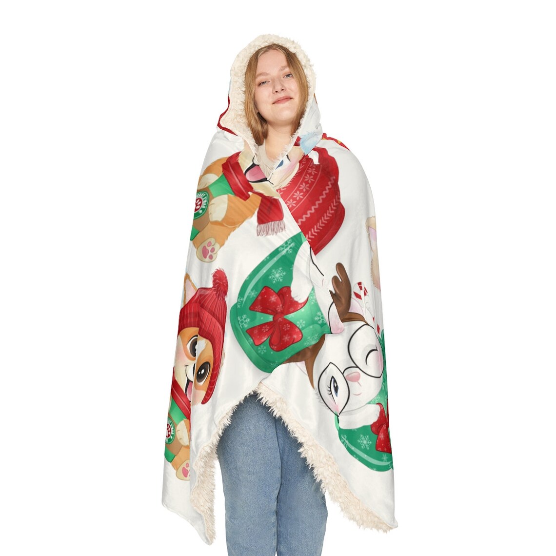 Merry Christmas Fur Babies Pet Humar Gift Snuggle Snuggie Wearable ...