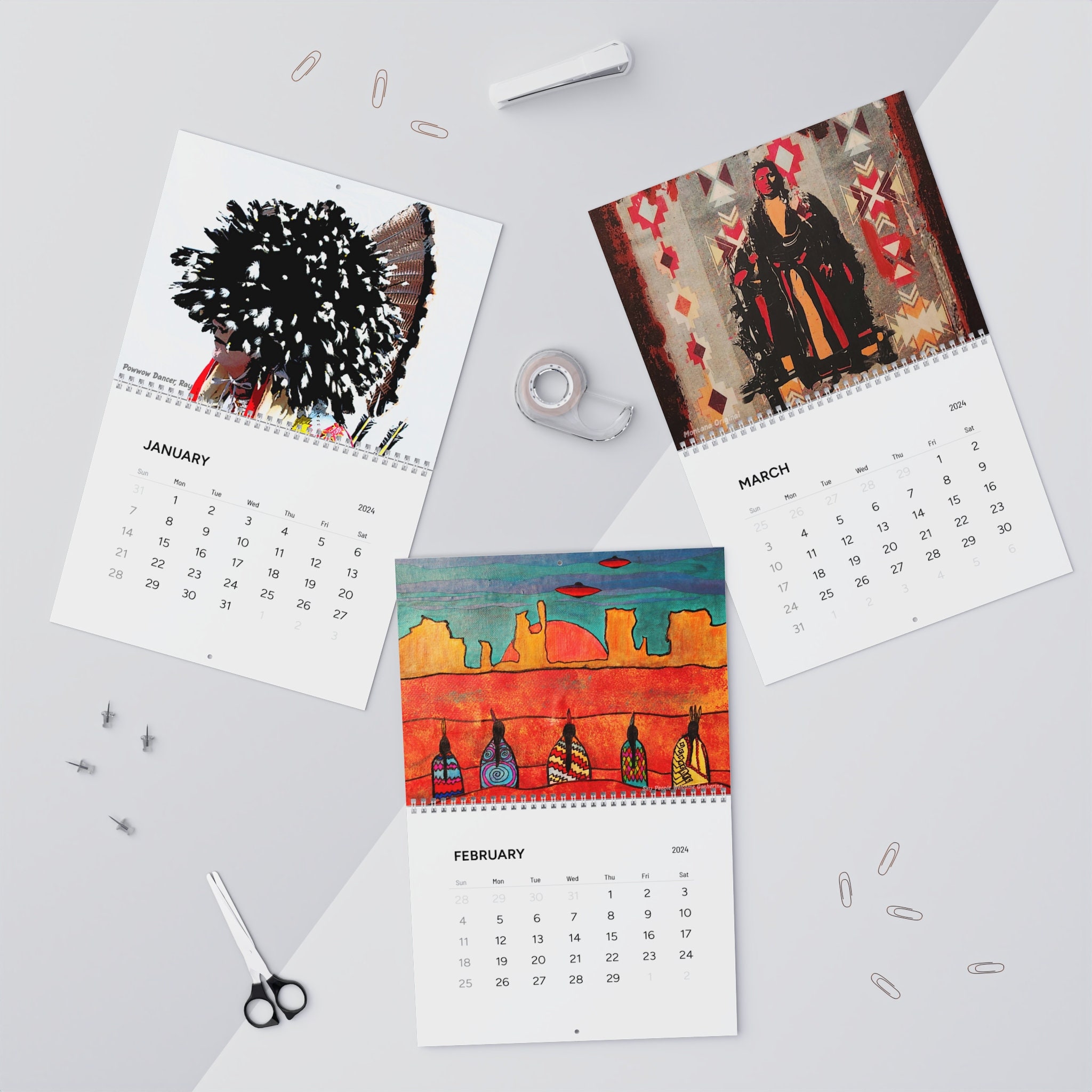 2024 Wall Calendar, Native American/southwestern Art by Becky Olvera ...
