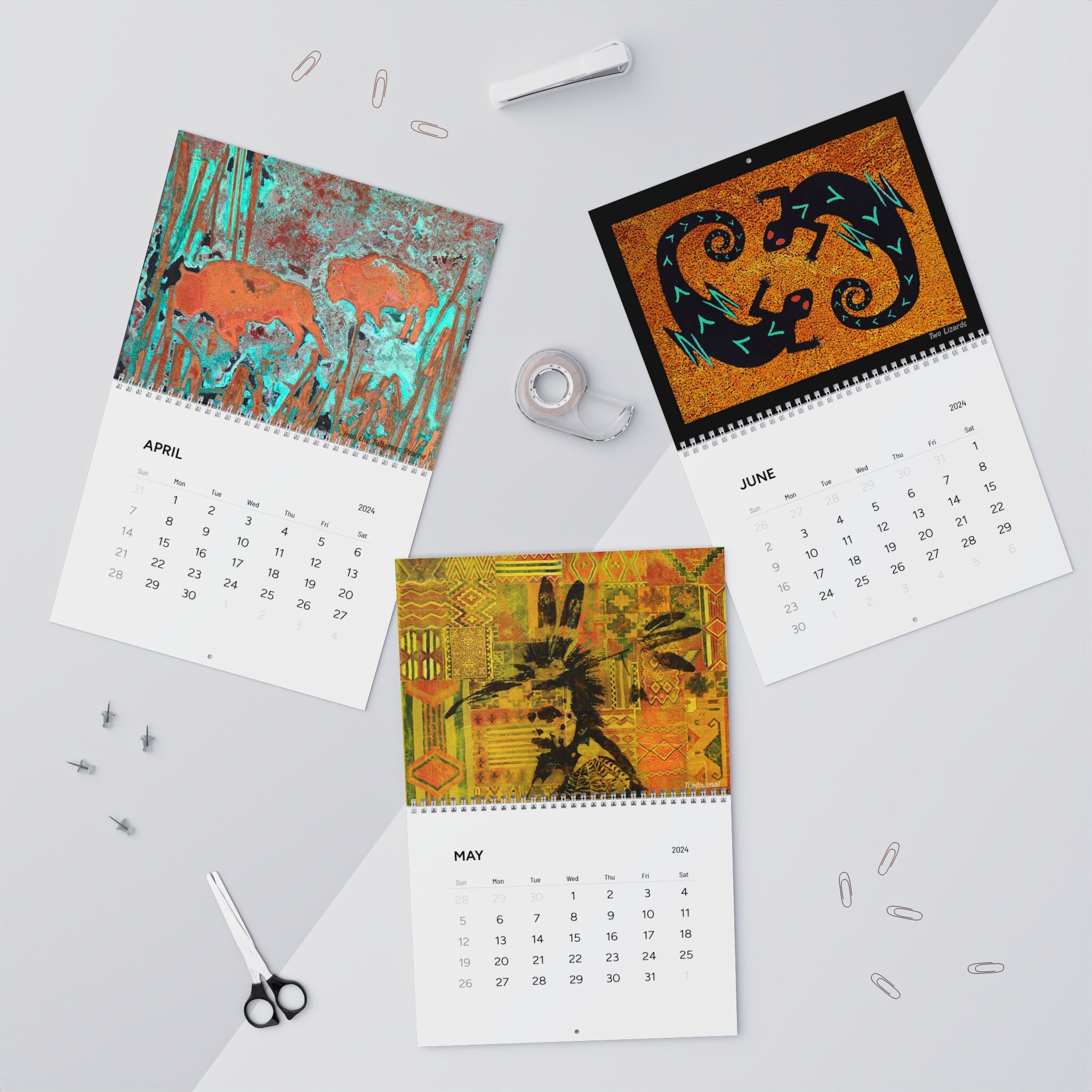 2024 Wall Calendar, Native American/southwestern Art by Becky Olvera ...