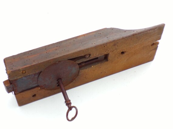 Antique Reclaimed Wooden Lock With Key / French Door | Etsy