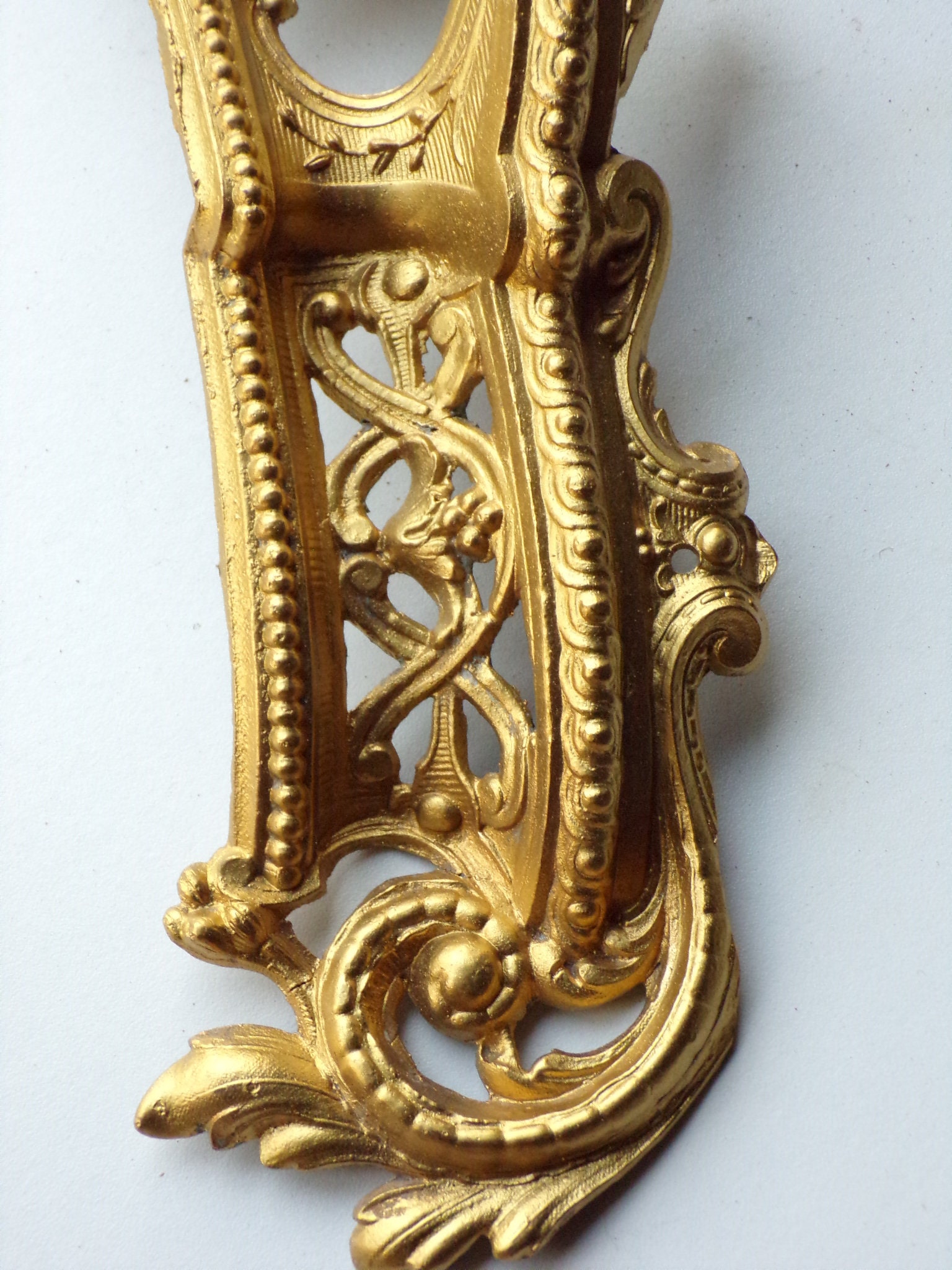 Antiquefrench Clock Front Case Brass Mantel Clock Pediment - Etsy