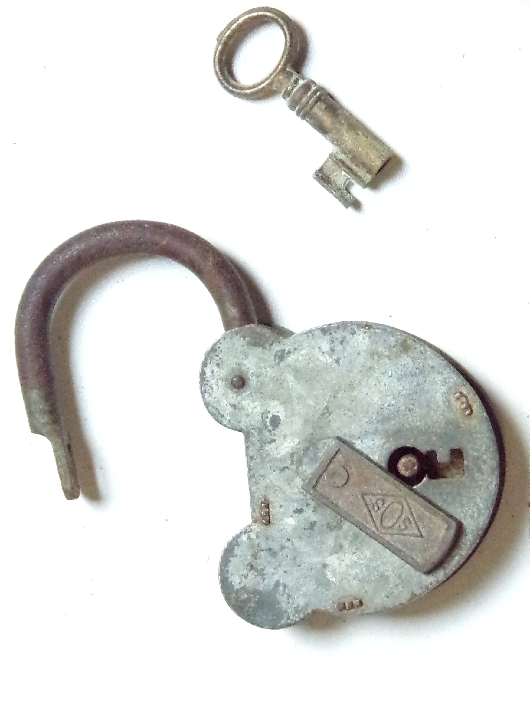 Antique French PADLOCK Mickey Mouse shape Unis fence gate decor - Etsy ...